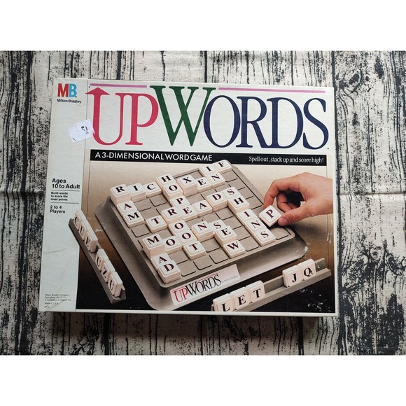 Milton Bradley | Toys | Vintage Upwords 3d Word Board Game 988 Milton ...